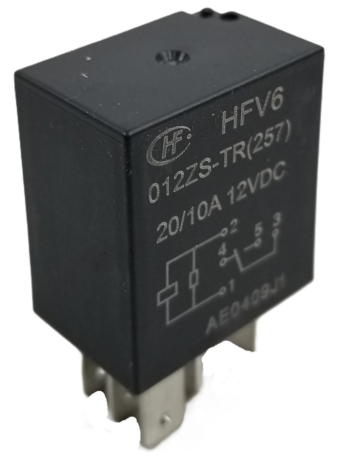 2pcs Hongfa HFV6/012ZS-TR(257) Automotive Relay 12Vdc 20/10A SPDT 5-Pin ...