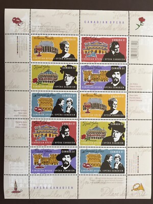 Canada Stamp Sheet/Pane - 2006 51c OPERA Pane of 10 Stamps(5 different ...