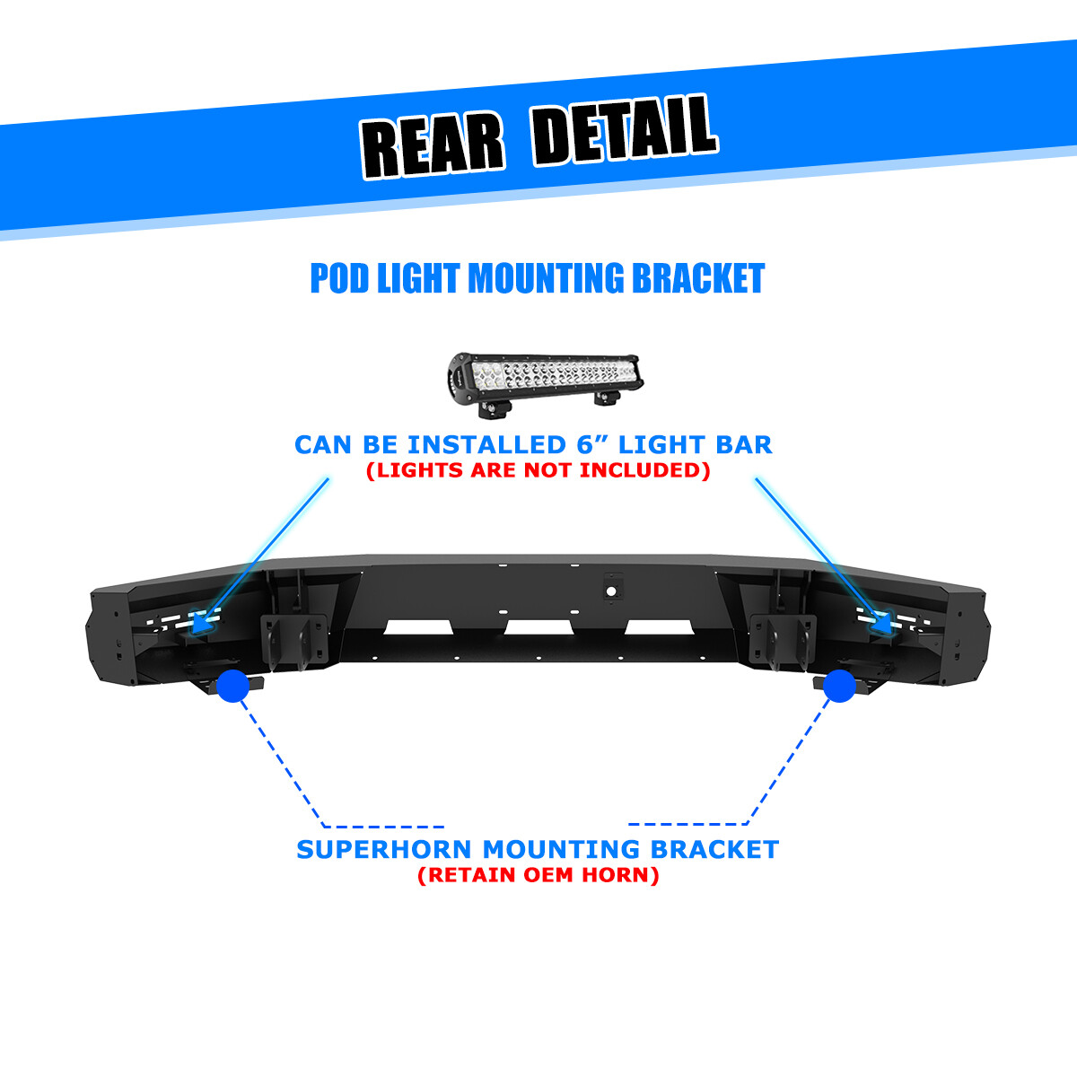 Offroad Heavy Duty Textured Front Bumper+D-Rings For 2024 2025 Tesla ...