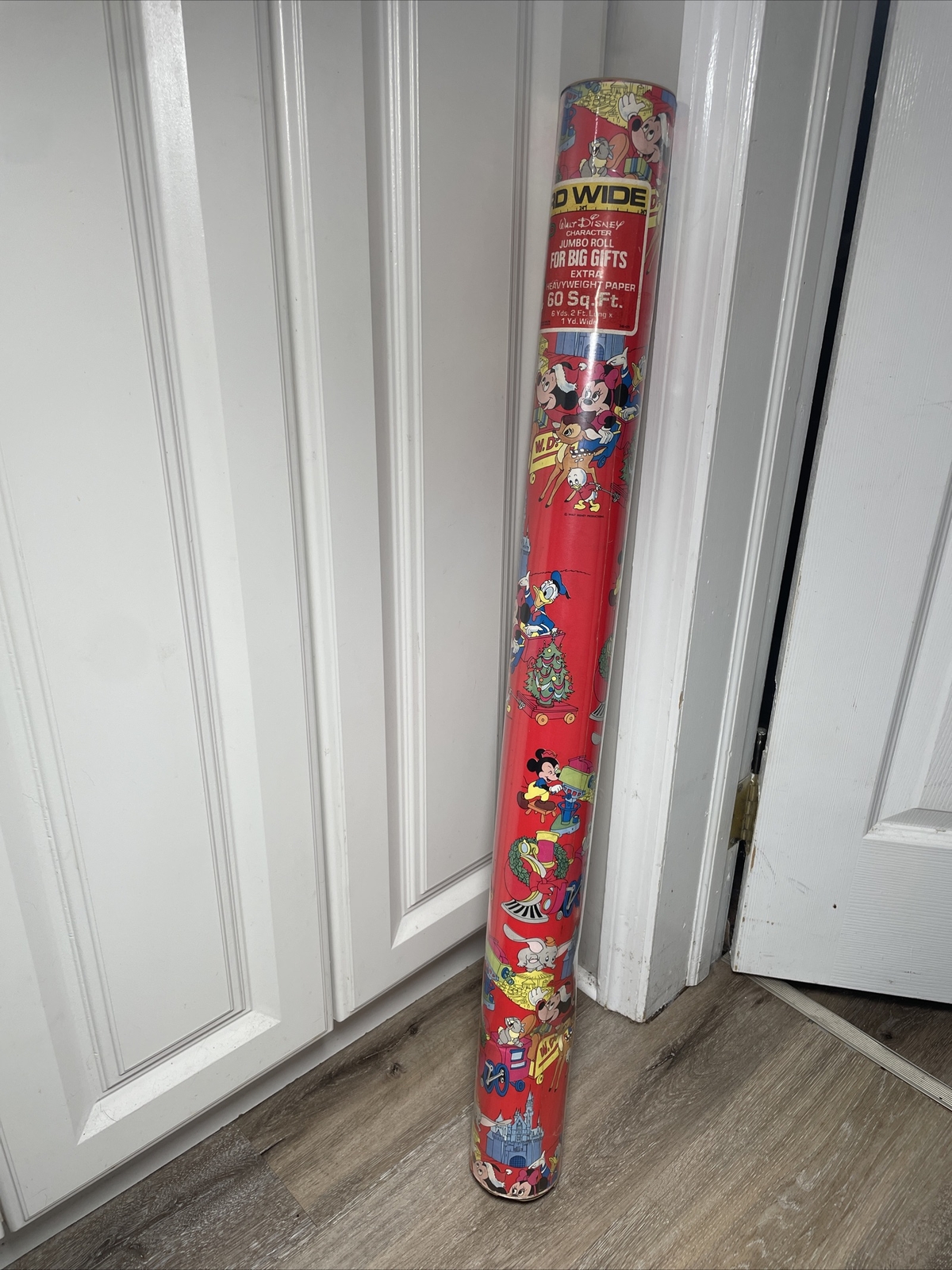 Vintage Walt Disney Character Christmas Gift Wrapping Paper JUMBO Roll ...