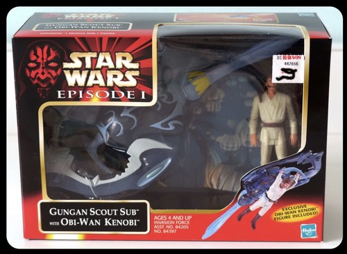 Star Wars Episode 1 Gungan Scout Sub With Obi-Wan Kenobi Figure 1999 ...