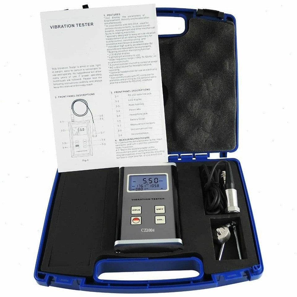 Portable Vibration Meter Analyzers with Bearing Condition Monitoring ...