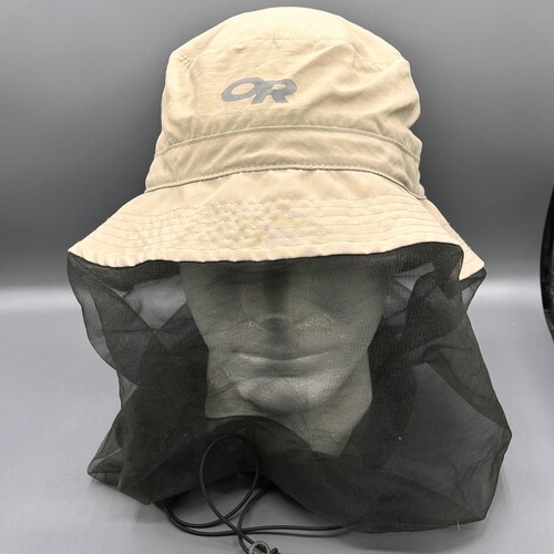Outdoor Research Bucket Hat Men's UPF 30+ Bug Net Khaki Beige | eBay
