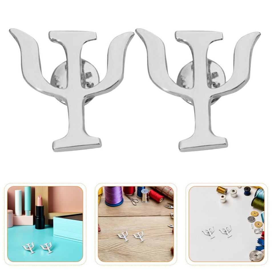 6pcs Psychology Psi Symbol Brooch - Psychology Greek Letter Lapel Pin ...