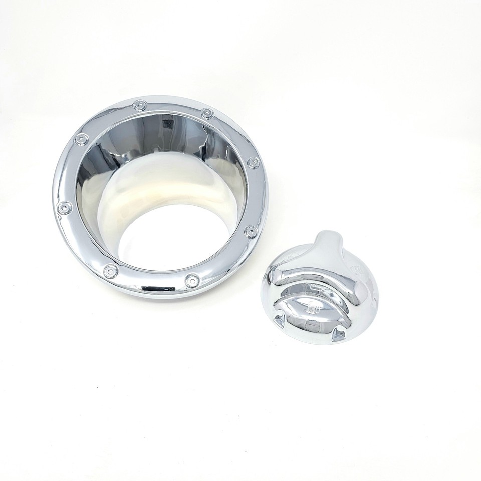 Chrome Fuel Cap Overlay & Surround Trim Cover For 2003-2009 HUMMER H2 ...