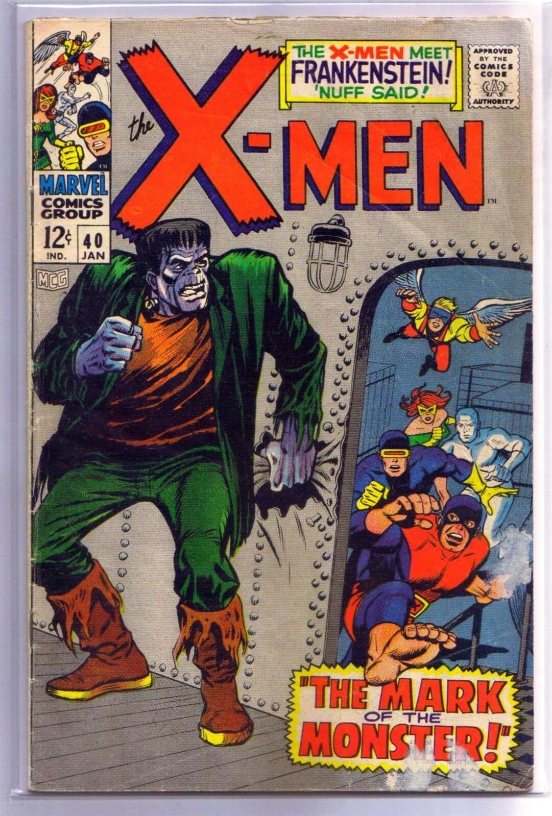 X-MEN #40 First Marvel Appearance of Frankenstein! Marvel Comic Book ...