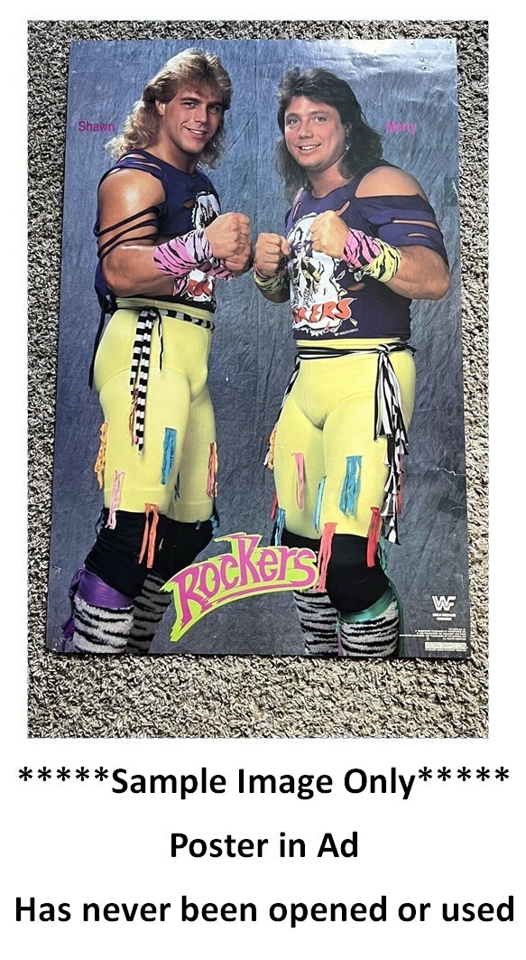 The Rockers Wwf Logo Vintage RARE 1989 WWF The Rockers Shawn Michaels