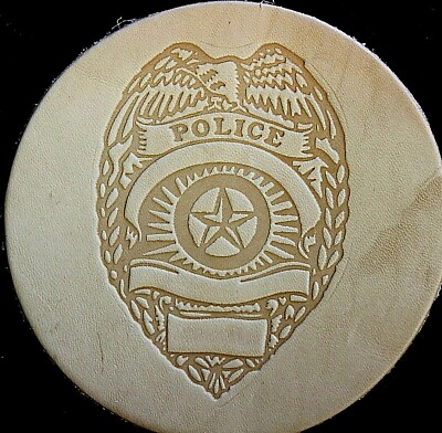 ACRYLIC Leather Embossing Stamp POLICE for Veg Tanned Leather | eBay