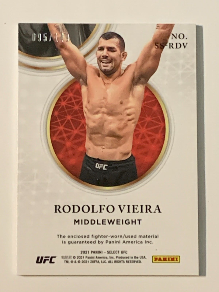 RODOLFO VIEIRA #SP-RDV - 2021 PANINI SELECT UFC - PATCH RELIC /149 RC ...