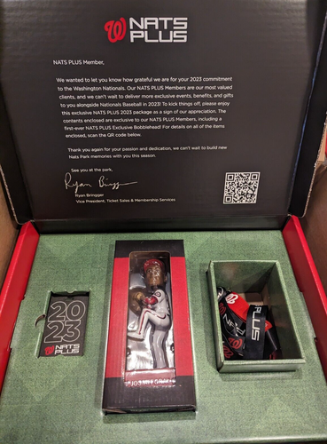 Rare Washington Nationals 2023 Nats Plus Gift Box Exclusive Josiah Gray ...