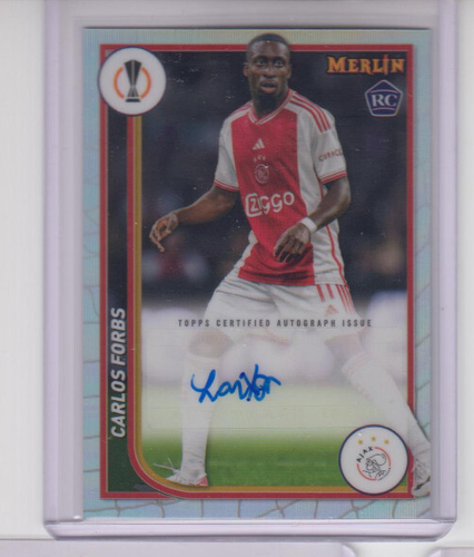 2023-24 Topps Merlin UEFA Club Competitions Carlos Forbs RC Auto ...