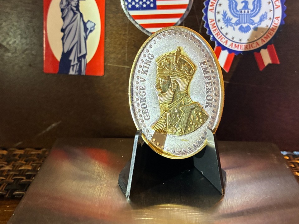 GEORGE V KING EMPEROR 10 Gram 999 Silver Purity gold polished Gold ...