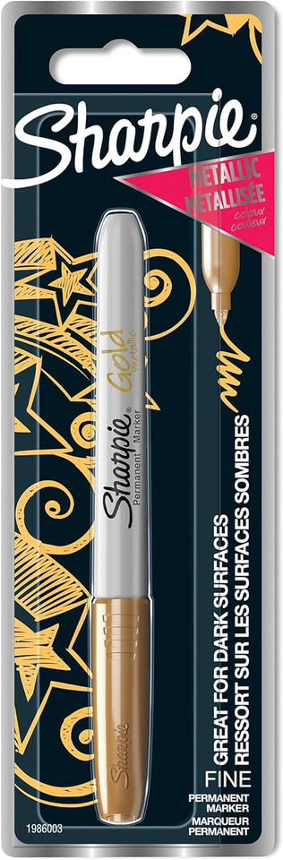 Sharpie Metallic Permanent Markers | Fine Point for Bold Details | Gold ...