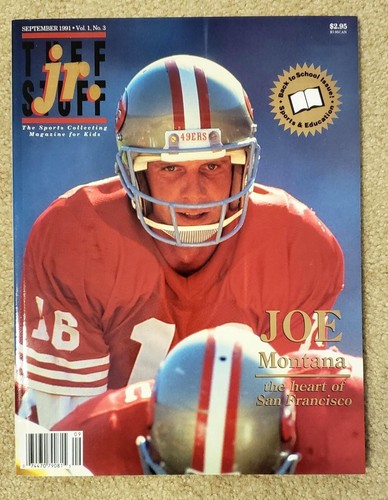 TUFF STUFF JR.Sept 1991 #3 JOE MONTANA Agassi Capriati Lemieux Michael ...