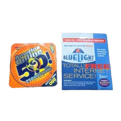 Vintage AOL 5.0 and Kmart Bluelight Internet CDs | eBay