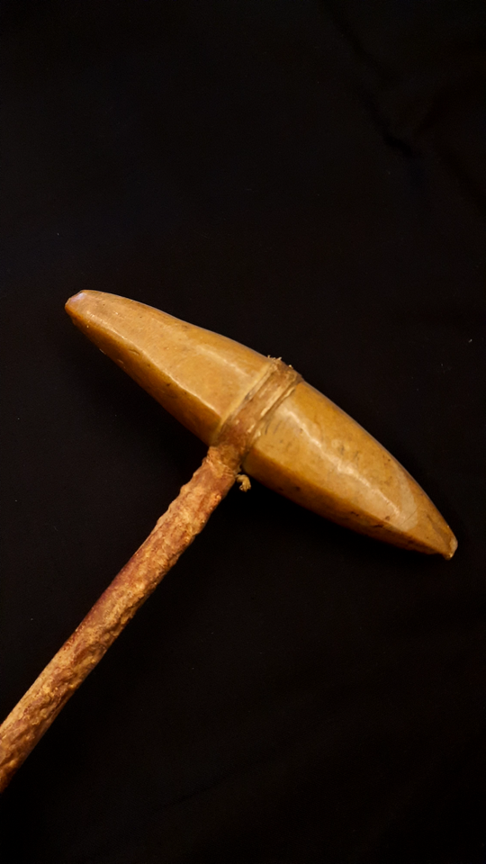 Antique Native American Stone War Club Red Vermilion Skullcracker | eBay