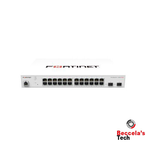 Fortinet FortiSwitch FS-124E-FPOE L2 Managed 24 Ports PoE Switch for ...