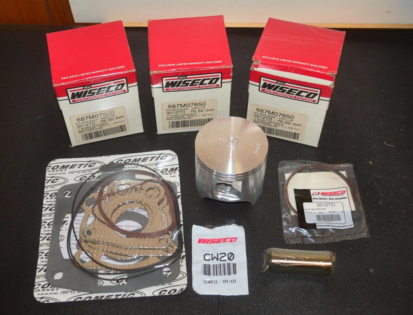 WISECO WK1144 FORGED 913cc OVER BIG BORE PISTON KIT POLARIS SL900 PWC ...
