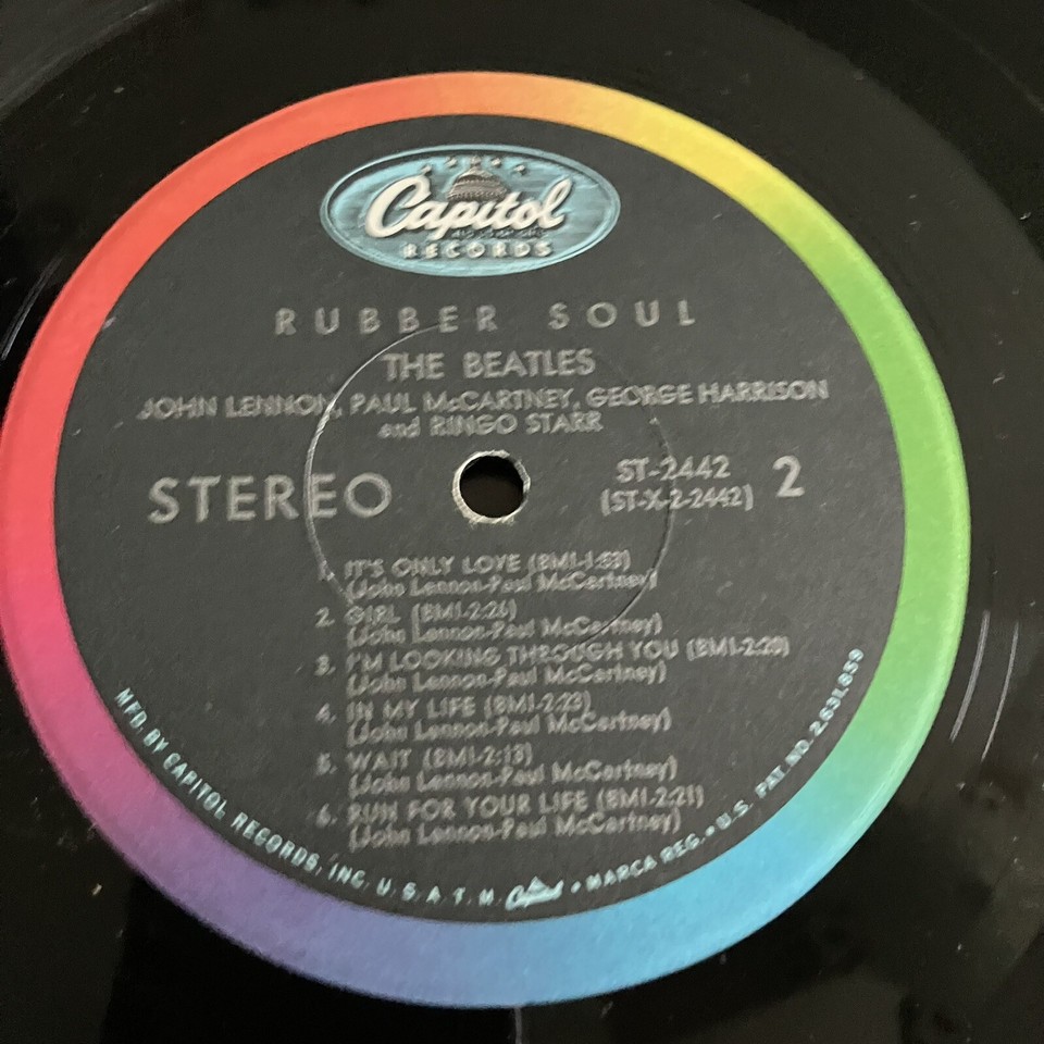 The Beatles Rubber Soul Record Vg+ Vinyl St2442 1966 Scranton Pressing ...