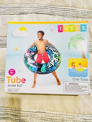 Intex River Rat 48 Inch Inflatable Vinyl Towable Boat Floating Tube ...