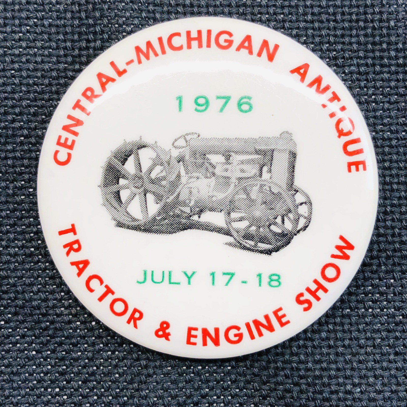 Rare Vintage 1976 Central Michigan Tractor And Engine Show Pin Pinback ...