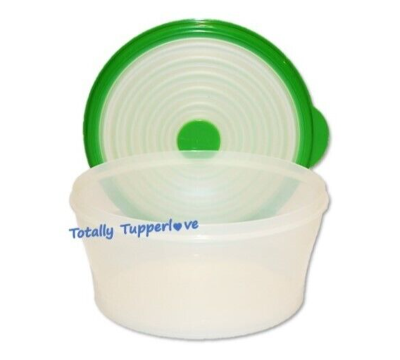 Tupperware Stuffables Bowl Large Deep Round 8 Cups Green & Frosted ...