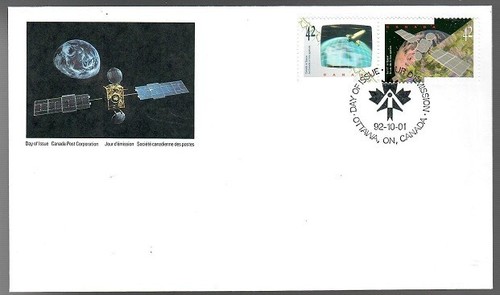 Canada Post 1992 FDC - 42¢, Canada in Space: ANIK E2/ Shuttle OFDC - Sc ...