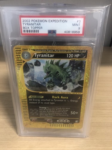 2002 Pokemon Expedition Tyranitar Box Topper PSA 9 | eBay