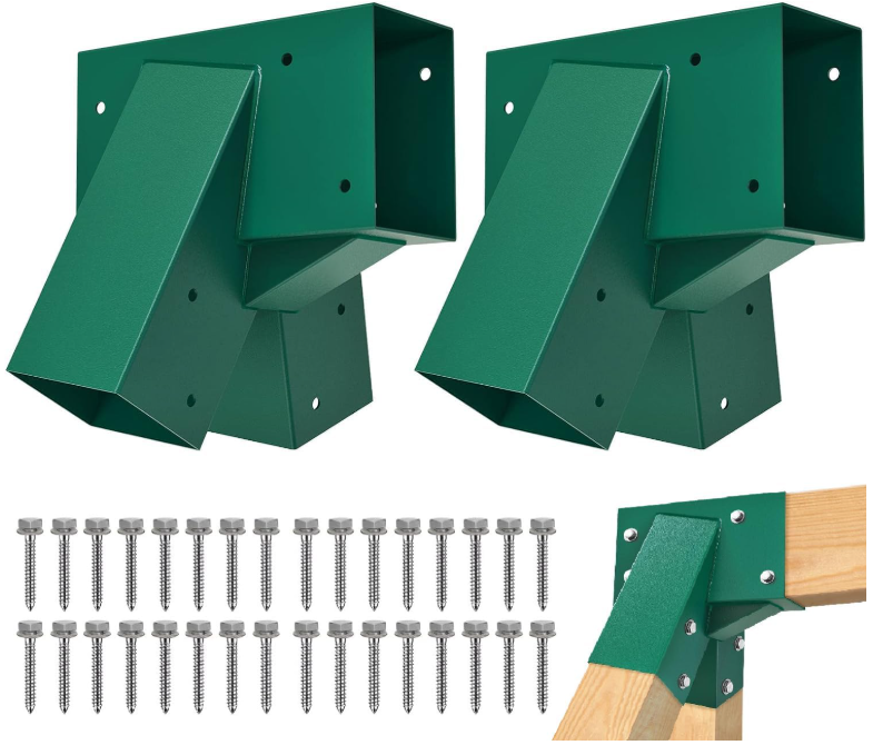 A-Frame 2 Swing Set Brackets Heavy Duty Steel 4x4 Legs 4x6 Beam DIY Kit ...