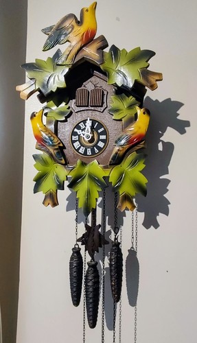 Cuckoo Clock Black Forest W.Germany musical two doors | eBay UK