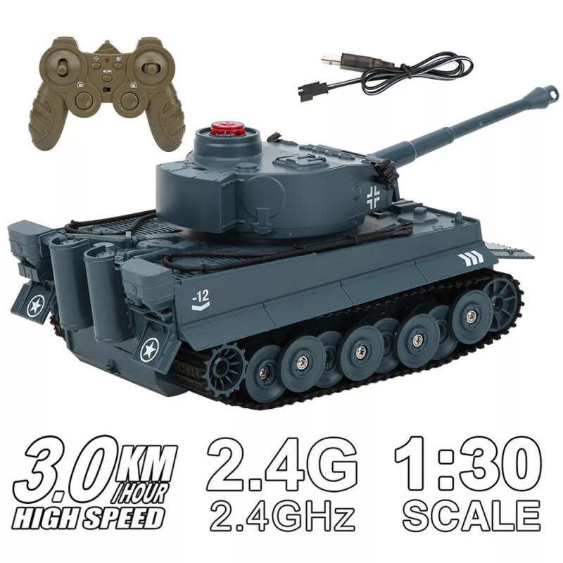 Q85 1:32 2.4G Simulation RC War Battle Military Tactical Tank Toy Model ...