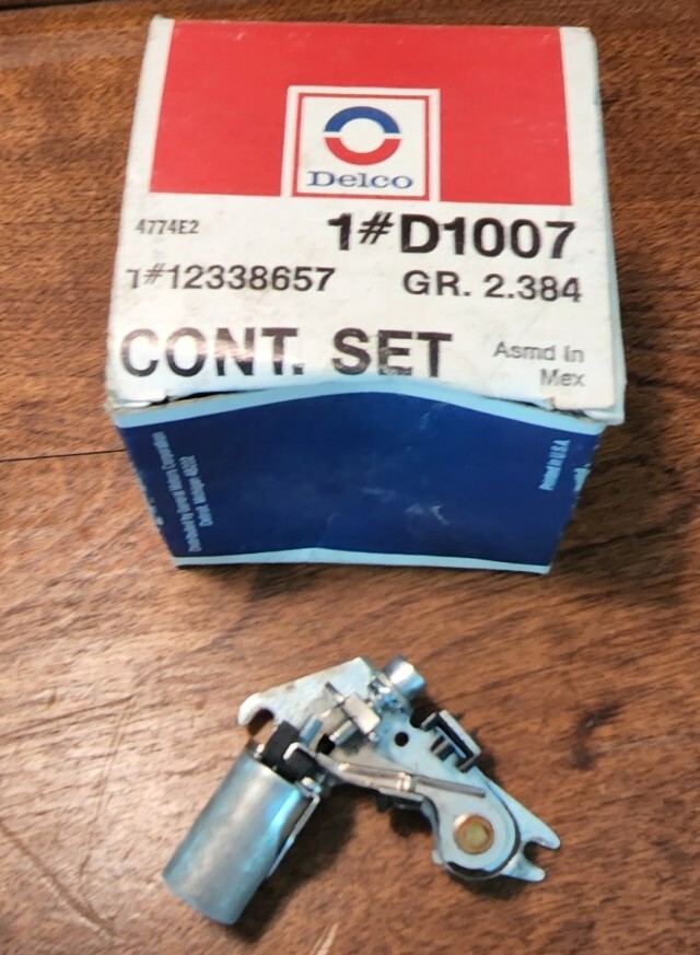 ACDelco D1007 Professional Ignition Distributor Contact Set 12338657 Condenser for sale online ...