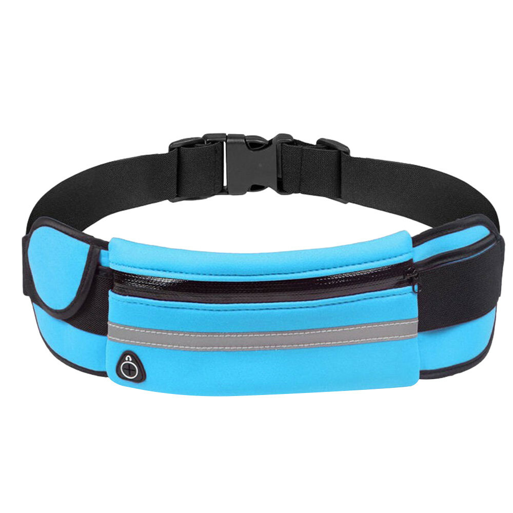 Mens Women Outdoor Stretch Sports Belt Pockets Workout GYM Mobile Phone ...