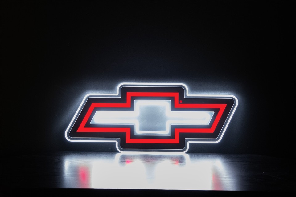 Chevy Bowtie Logo LED Sign for your Garage or Mancave | eBay