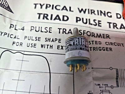 TRIAD Transformer PL-6 Trigger Coil .36-.54µs 100V/winding, 3 windings ...