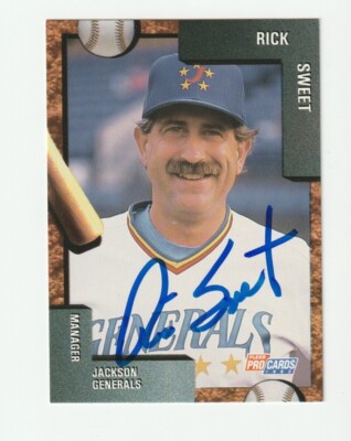 Rick Sweet Signed 1992 Fleer ProCards Card Auto Astros Jackson Generals ...