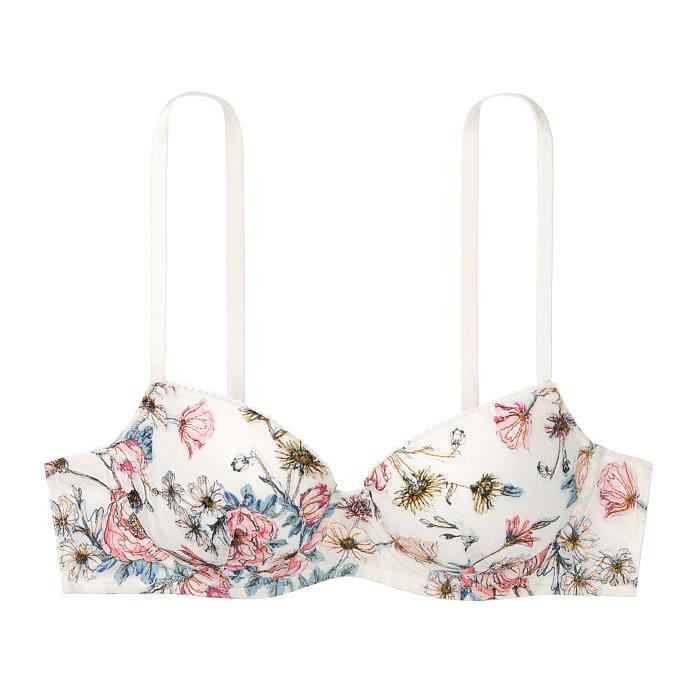 Victoria's Secret Dream Angels Demi Bra 36DD *Coconut Floral Embroidery ...