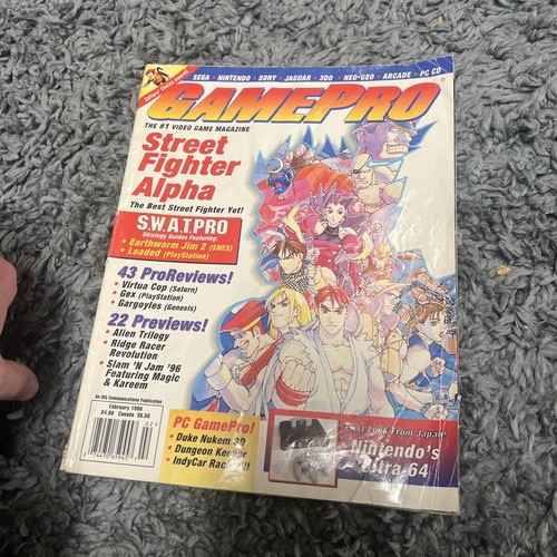 Gamepro Video Game Magazine February 1996 Street Fighter Alpha Nintendo ...