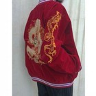 Velveteen Embroidered Jacket Womens Baseball Coat Dragon Loose Japanese ...