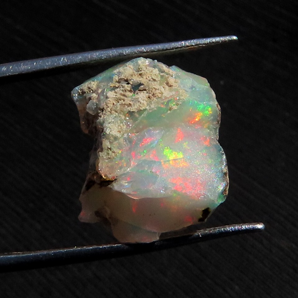 100% Genuine Ethiopian Opal Rough Play of Color opal 6.90 CT 11x14x8 mm ...