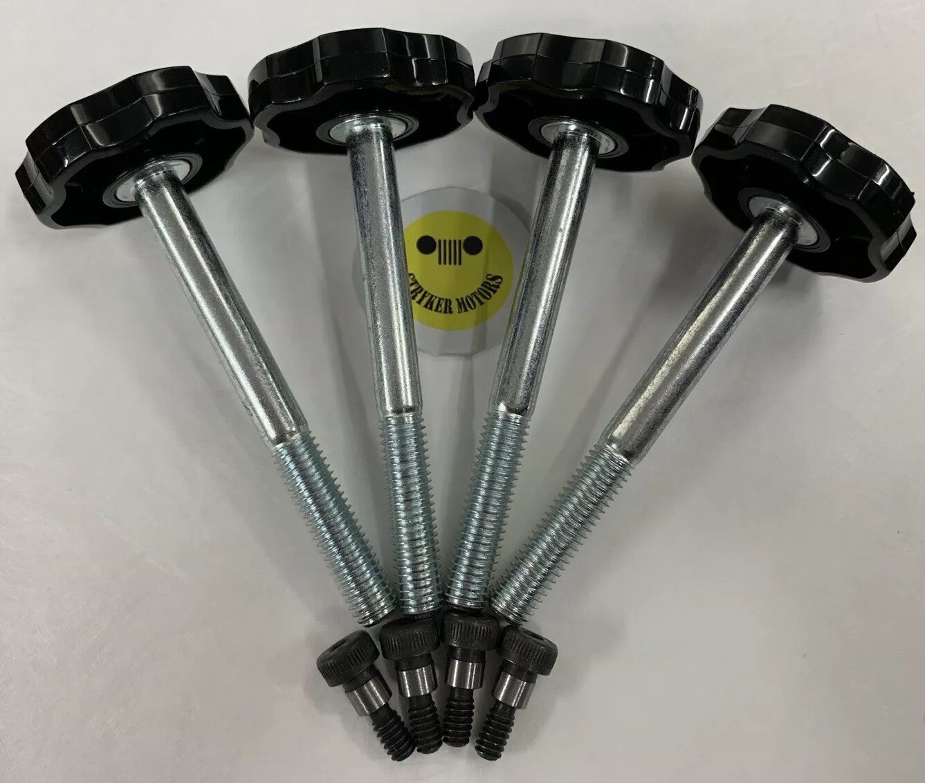 2007-2018 JEEP WRANGLER JK SOFT TOP DOOR SURROUND KNOB 4 Knobs Bolts ...