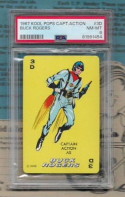 1967 Kool Pops CAPT. CAPTAIN ACTION BUCK ROGERS card #3D NM-MT PSA 8 | eBay