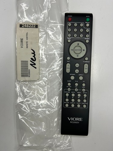 VIORE RC2002V TV Remote Control OEM NOS LCD32VH56 LCD26VH59 LCD26VH56 ...