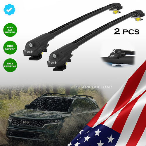 For Kia Sorento X-Line 2020-2024 Black Cross Bars Roof Rack Easy ...
