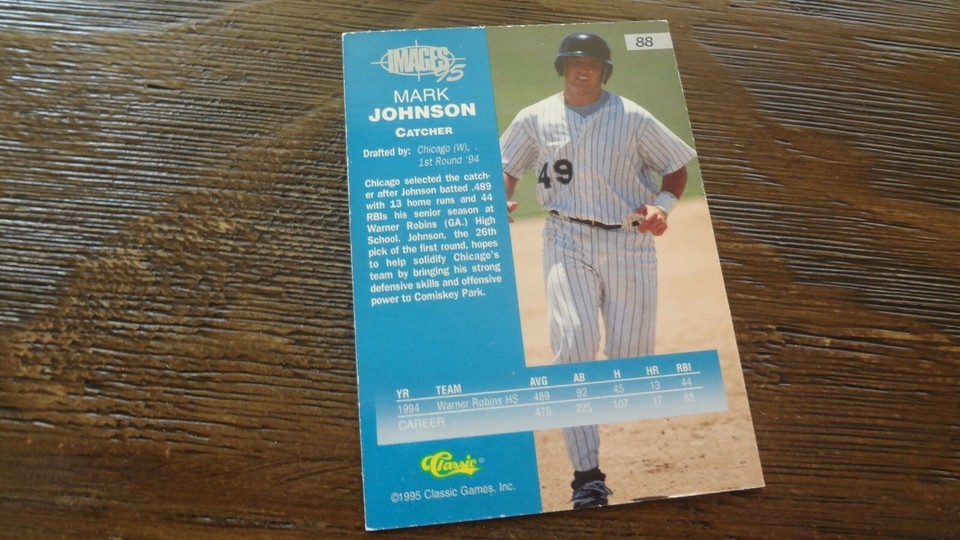 1995 CLASSIC IMAGES 88 MARK JOHNSON BASEBALL CARD | eBay