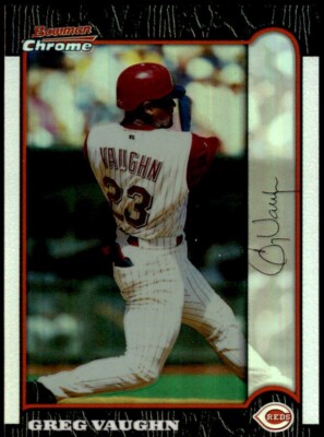 E851 GREG VAUGHN REFRACTOR 1999 BOWMAN CHROME #230 CINCINNATI REDS ...