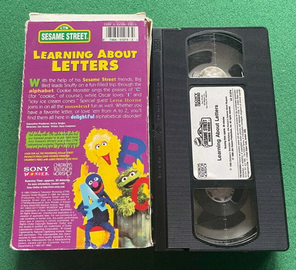 Sesame Street - Learning About Letters (VHS ++ FREE DVD) 74645127439| eBay