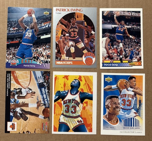 PATRICK EWING VINTAGE NBA HALL OF FAME SIX (6) CARD BASKETBALL LOT ...