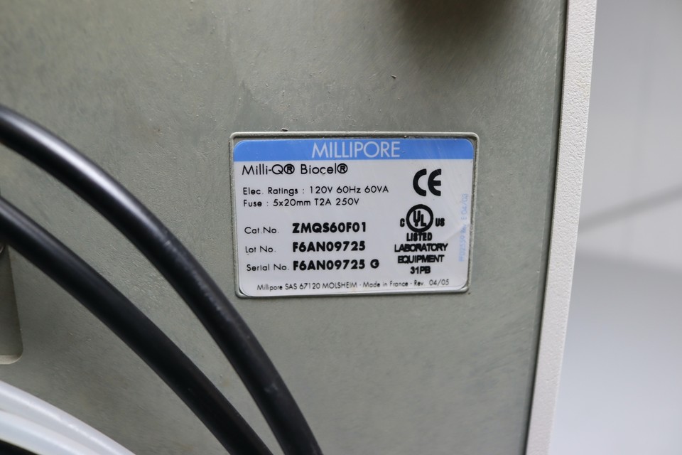 Milipore Biocell ZMQ560F01 Water Purification System | eBay