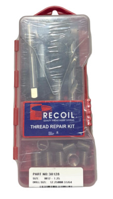 Recoil 10 Inserts, 12mm x 1.25mm Metric 1.5 x D Insert Length STI ...